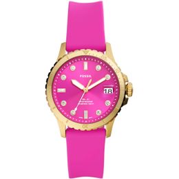 Quarzuhr Fossil "FB-01, ES5290" Armbanduhren pink (rosa) Damen Quarzuhren