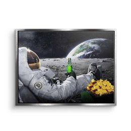 DOTCOMCANVAS® Leinwandbild Bitcoin Astronaut Lifestyle