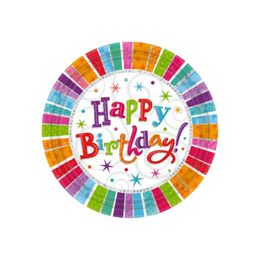 Amscan Folienballon Pappteller 'Happy Birthday' Radiant Birthday