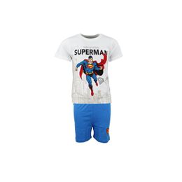 DC COMICS Pyjama DC COMICS Superman Kinder kurzarm Pyjama Gr. 98 bis 128 Baumwolle
