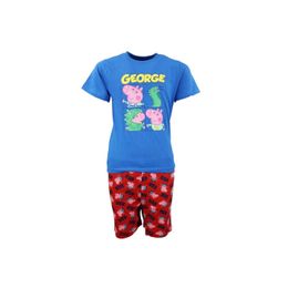 Peppa Pig Pyjama Peppa Wutz Pig George Kinder Jungen Schlafanzug Gr. 104 bis 134