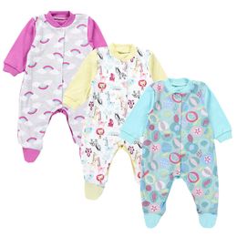 TupTam Schlafoverall TupTam Baby Mädchen Schlafstrampler mit Fuß 3er Pack