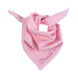 Lakaro - Personalisiertes Halstuch rosa (Stickfarbe: grün)