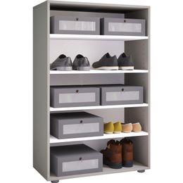 Vcm Holz-Schuhschrank Ma&szlig;e: H. 110 x B. 70 x T. 37 cm Allzweckschrank 5 F&auml;cher ohne T&uuml;ren&ndash; Lona