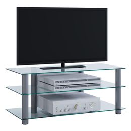 PKline Fernsehtisch TV Unterschrank Wohnzimmer Schrank Fernsehschrank Glas Hifi Regal