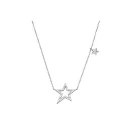 Smart Jewel Collier mit Sternen und Zirkonia, Silber 925, silberfarben