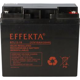 Effekta BTL 12-18 Blei-Vlies-Akku AGM VRLA 12V 18Ah Blei Akku