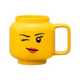 LEGO Keramiktasse Winking Girl, gro&szlig; gelb