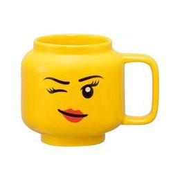 LEGO Keramiktasse Winking Girl, klein gelb