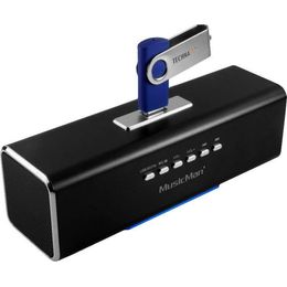Technaxx MusicMan MA Soundstation 2.0 Portable-Lautsprecher (6 W), schwarz