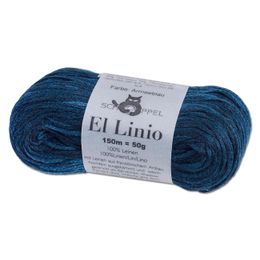 El Linio von Schoppel Wolle, Armeeblau, aus Leinen
