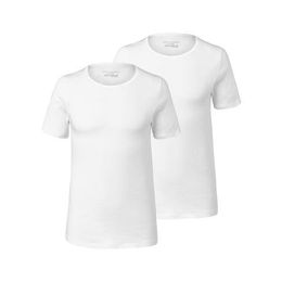 Tchibo 2 Qualitäts-Feinripp-Unterhemden mit kurzem Arm - Weiss - Gr.: S/4