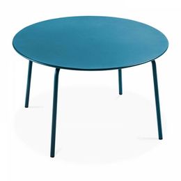 Runder Gartentisch aus Metall Pazifisch blau - Pazifisch blau