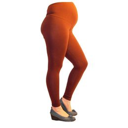 YESET Umstandsleggings Umstand Thermo Leggings Hose lang Fleece Gamaschen braun XXL-42 Thermoleggings