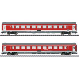 Märklin Märklin Personenwagen Reisezugwagen-Set 2 "München-Nürnberg-Express" - 42989, Spur H0, Made in Europe, grau|rot