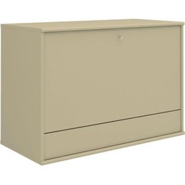 Hammel Furniture Schreibtisch Mistral, Wandschreibtisch mit Klappe, Schublade und LED Spot, Breite: 89 cm, beige