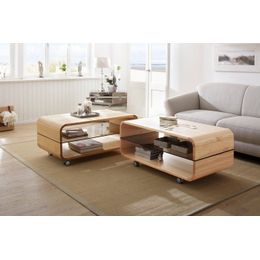 Home Affaire Couchtisch Emil, auf Rollen, Breite 110 cm, braun