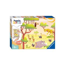 Ravensburger Puzzle & Play - Safari Time 2x24st. Boden