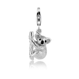 NENALINA Charm-Einhänger Koala-Bär Anhänger Emaille 925 Silber, silberfarben