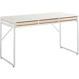 Hammel Furniture Schreibtisch Mistral Bürotisch, Arbeitstisch, Tisch, Computertisch, mit Gestell, B: 137,4 cm, Designmöbel, braun|weiß