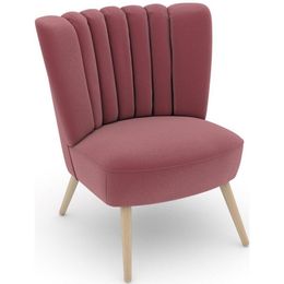 Max Winzer® Sessel build-a-chair Aspen, im Retrolook, zum Selbstgestalten, rosa