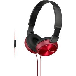 Sony MDR-ZX310AP Over-Ear-Kopfhörer (mit Headset Funktion), rot