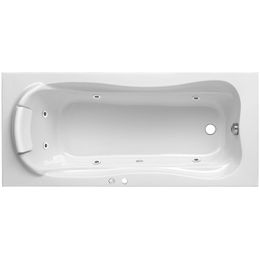 Ottofond Whirlpool-Badewanne Jamaica, (Komplett-Set), Typ 1, 170x80 cm, weiß