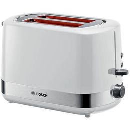 Bosch Haushalt TAT6A511 Toaster mit Brötchenaufsatz Weiß, Edelstahl