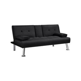 Yaheetech Klappbares Schlafsofa Couch Sofa mit Schlaffunktion Bettsofa mit Großer Liegefläche von 167 cm l × 94 cm b fürs