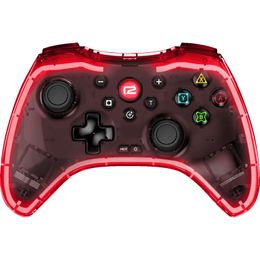 READY 2 Gaming Pro Pad X LED Editon Controller Transparent/Rot für Nintendo Switch, Switch Lite, PlayStation 3