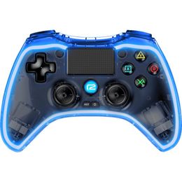 READY 2 Gaming Pro Pad X LED Editon Controller Transparent / Blau für PlayStation 4