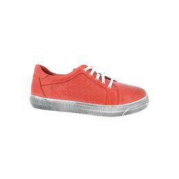 Andrea Conti Leder-Sneakers in Rot - 38