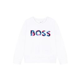 Hugo Boss Kids Sweatshirt in Weiß - 110