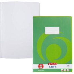 Herlitz Schulheft x.book Lineatur 20 blanko DIN A4 ohne Rand, 32 Blatt