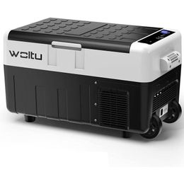 WOLTU - 30L Kühlbox Mini Kühlschrank 12/24V/220V tragbare Elektrische Kompressor Auto Gefrierbox Autokühlschrank mit Rollen USB-Schnittstell für