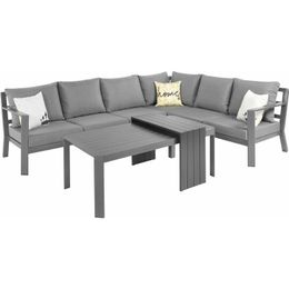 Lounge Set Elbasan Alu Garten Gartenlounge Essgruppe Sitzgruppe xxl - Primaster