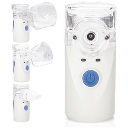 HENGDA Tragbarer Inhalator Handvernebler Machine Mesh Steam Inhalator für Kinder. Erwachsene - Weiß