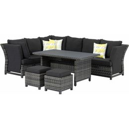 Dining Lounge Set Comino Deluxe Garten Möbel Sitzgruppe Anthrazit - Primaster