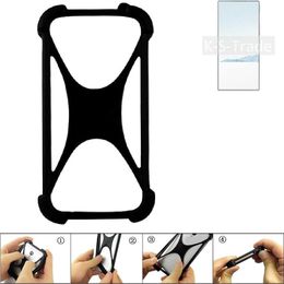 K-S-Trade Handyhülle für nubia Z50 Ultra, Handy-Hülle Schutz-Hülle Silikon Bumper TPU Softcase Smartphone, schwarz