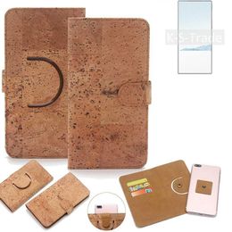K-S-Trade Handyhülle für nubia Z50 Ultra, Handy Hülle Schutz Hülle Handyhülle Schutzhülle Korkhülle, braun|schwarz