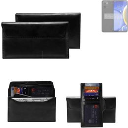 K-S-Trade Handyhülle für HTC Wildfire E Plus, Handy Hülle Schutz Hülle Tasche Schutz Case Handytasche, schwarz