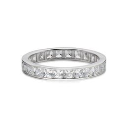 Bruno Banani Fingerring Schmuck Geschenk Silber 925 Damenring Memoire, mit Zirkonia (synth), silberfarben|weiß