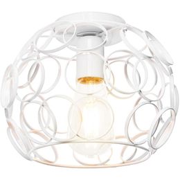 Wottes - Modern Industrielle E27 Deckenlampe Wohnzimmer Küche Schmiedeeisen kreative Deckenleuchte Weiß