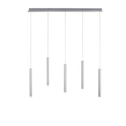 Just Light LED-Pendelleuchte 'Bruno' aluminiumfarben 8 x 120 x 100 cm 29 W