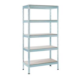 SCHULTE REGALWELT Schwerlast-Steckregal 180 x 90 x 40 cm, 5 Böden, verzinkt, Tragkraft 450 kg