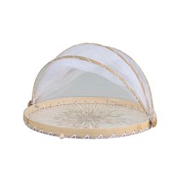 Chic Antique Serviertablett mit Netz, H25/D40 cm, natur