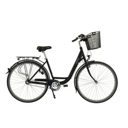 Hawk City Wave Premium Plus Black Damen 28 Zoll– versch. Modelle - Fahrrad mit 3-Gang Shimano Nabenschaltung, Beleuchtung & Ergogriffen