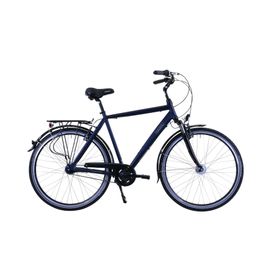 Hawk Citytrek Deluxe Gent Ocean Blue inkl. Tasche - Herren 28 Zoll - Leichtes Fahrrad mit 7-Gang Shimano Kettenschaltung & Beleuchtung I Allrounder