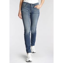 Slim-fit-Jeans Pepe Jeans "New Brooke" Gr. 28, Länge 32, blau (medium blue) Damen Jeans Röhrenjeans