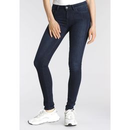Skinny-fit-Jeans Pepe Jeans "Pixie" Gr. 26, Länge 32, blau (dark blue) Damen Jeans Röhrenjeans